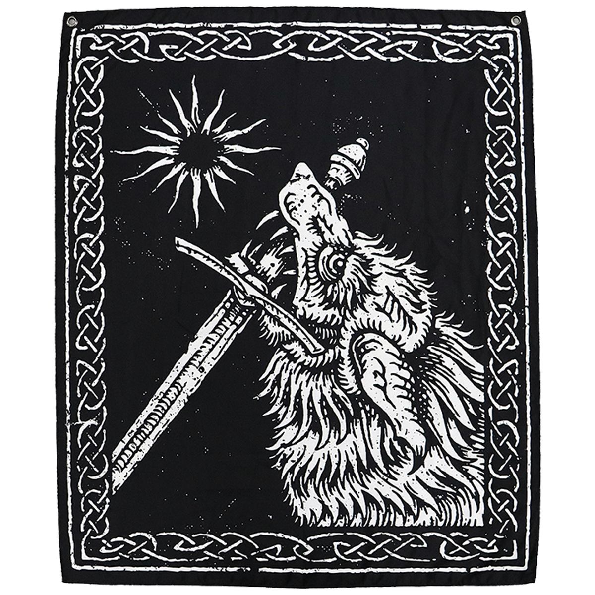 Dödsrit - Wolf & Sword (Flag) – Wolves of Hades